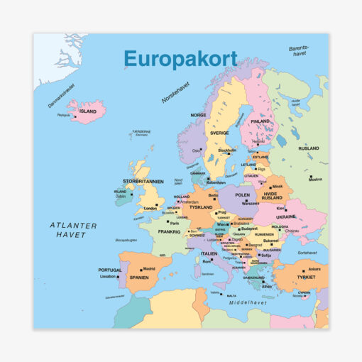 Europakort med landegrænser | EXAKT