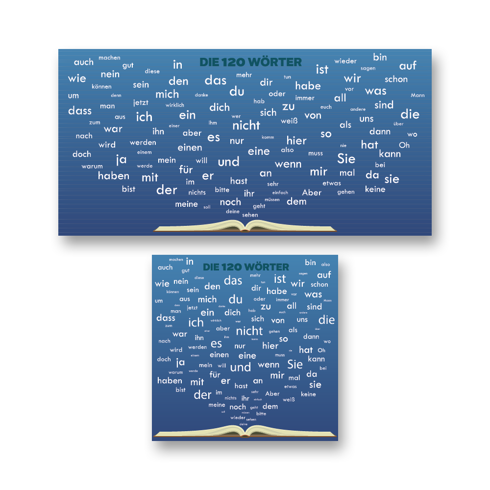 Vægplade - De 120 ord, tysk | EXAKT